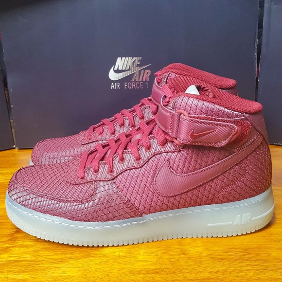 Nike | Shoes | Nike Air Force Mid Team Red 84609603 Ice Af1 | Poshmark